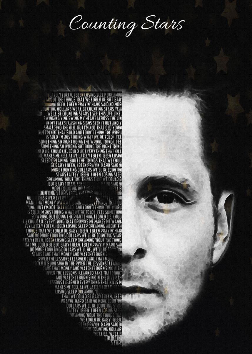 'Counting Stars ' Poster, picture, metal print, paint by The Poster ...