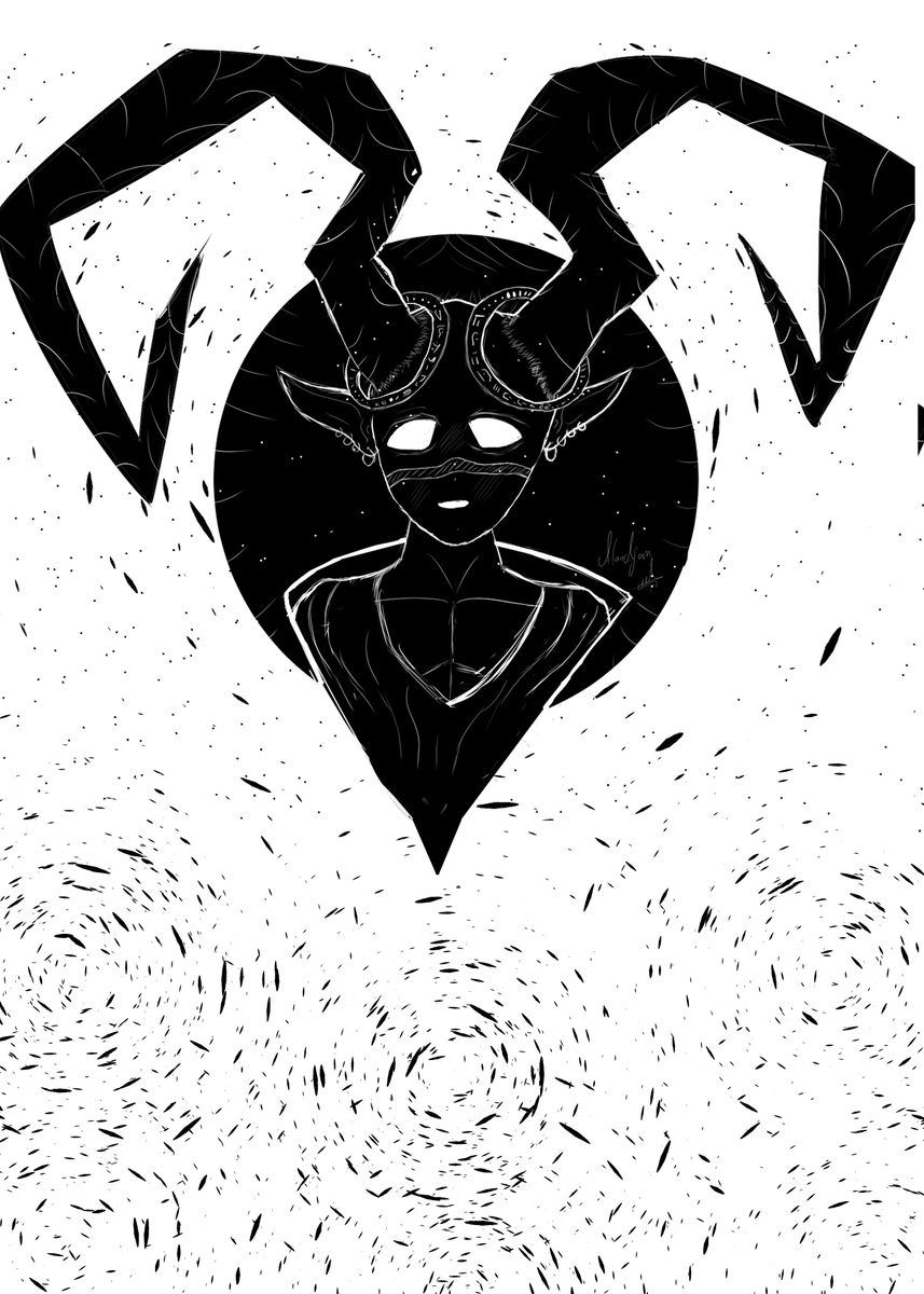 'a Demon' Poster, picture, metal print, paint by Alaa Ajam | Displate