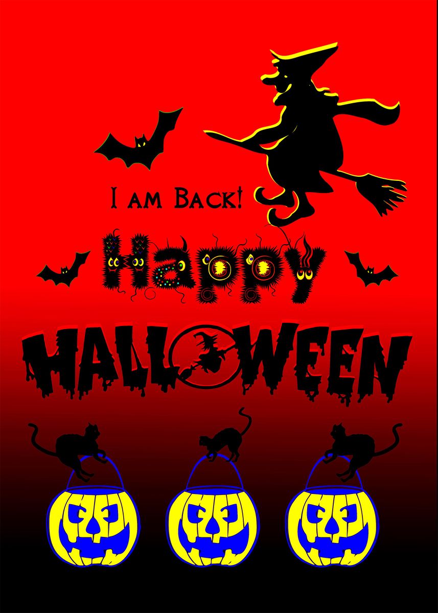 'Happy Halloween Yay' Poster by Sarang S | Displate