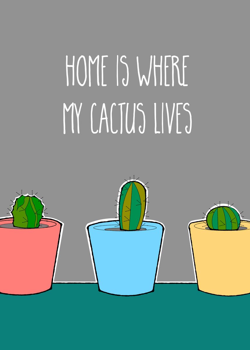 'Cactus Lover' Poster by Adam Regester | Displate