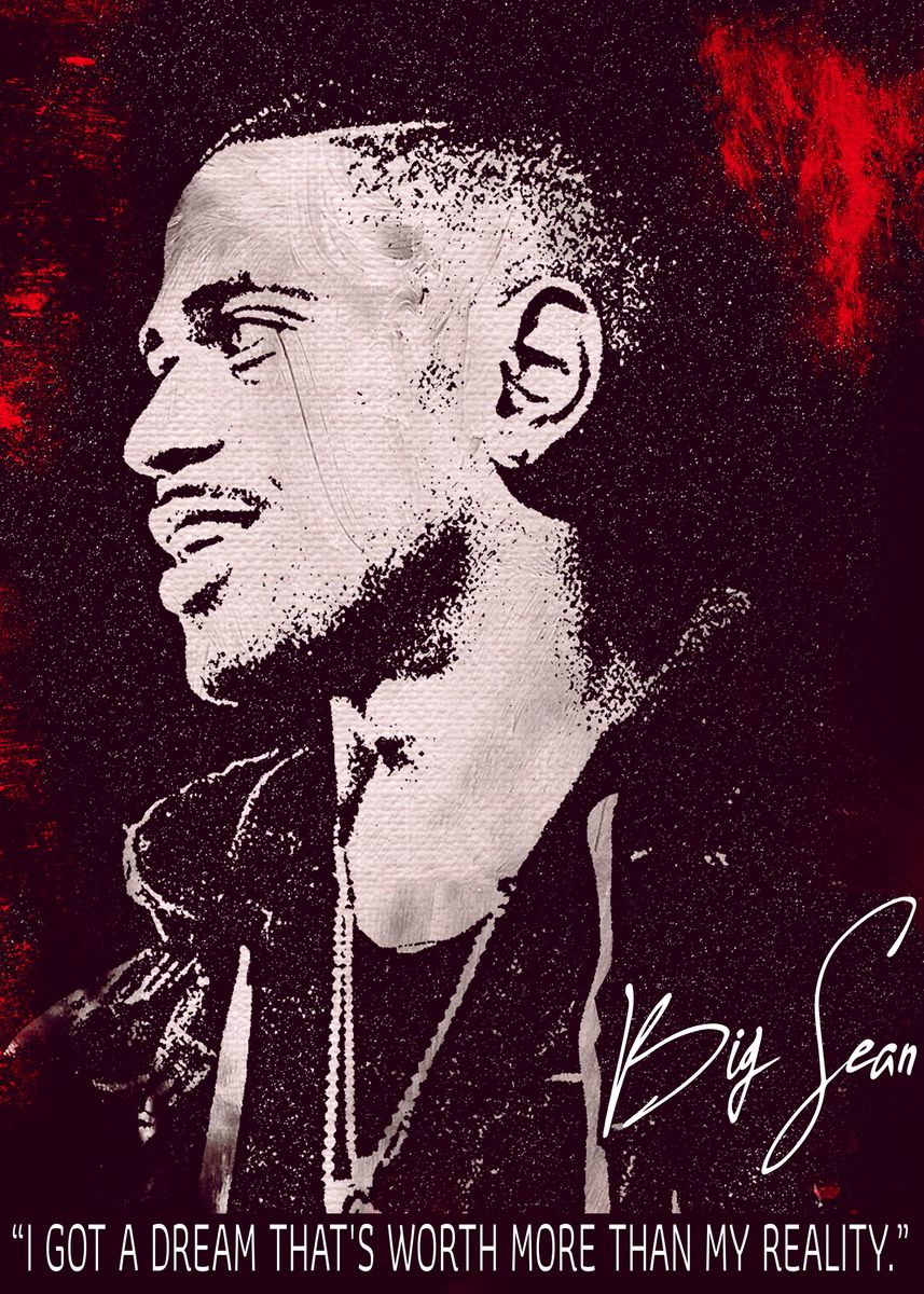 'Big Sean' Poster, picture, metal print, paint by ru ke | Displate