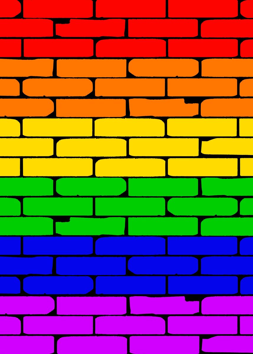 'Transexual Rainbow Wall' Poster, picture, metal print, paint by ...