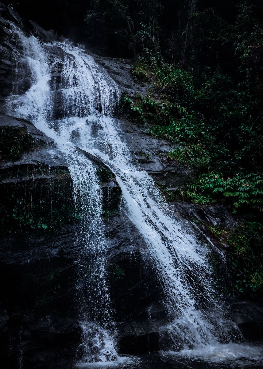 'Midnight Falls' Poster, picture, metal print, paint by GazZa | Displate