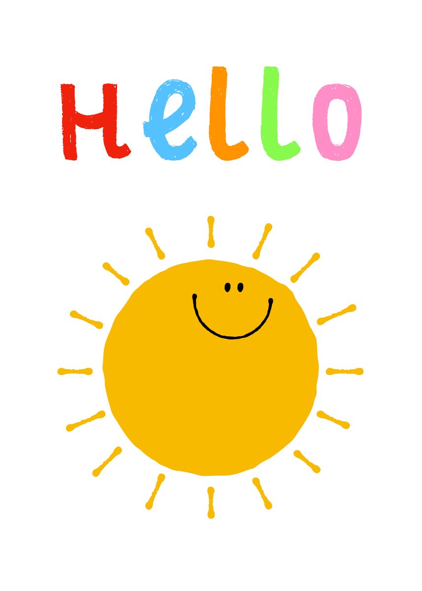 'Hello Sunshine' Poster, picture, metal print, paint by Adam Regester ...
