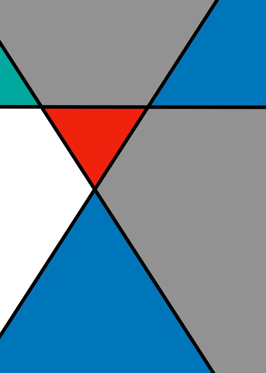 'Intersection Abstract' Poster, picture, metal print, paint by Adam ...