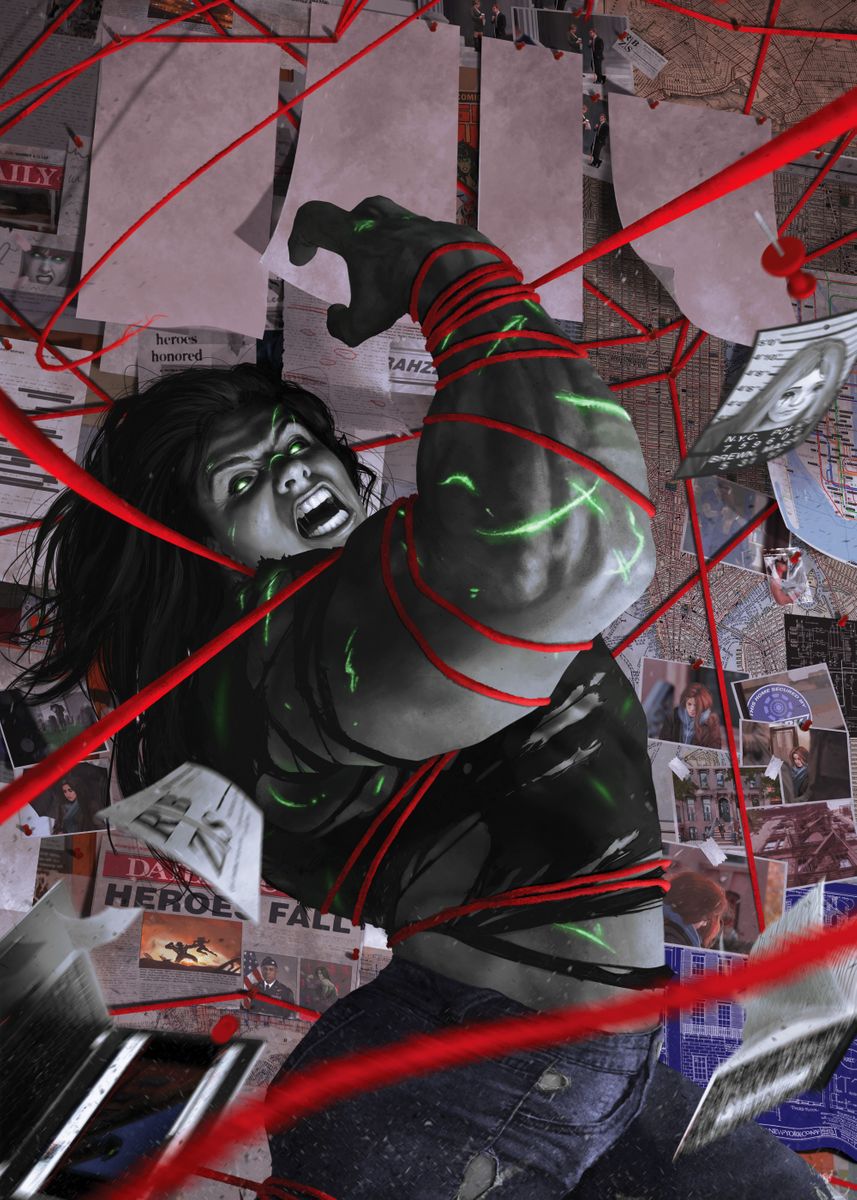 'Rage' Poster, picture, metal print, paint by Marvel | Displate