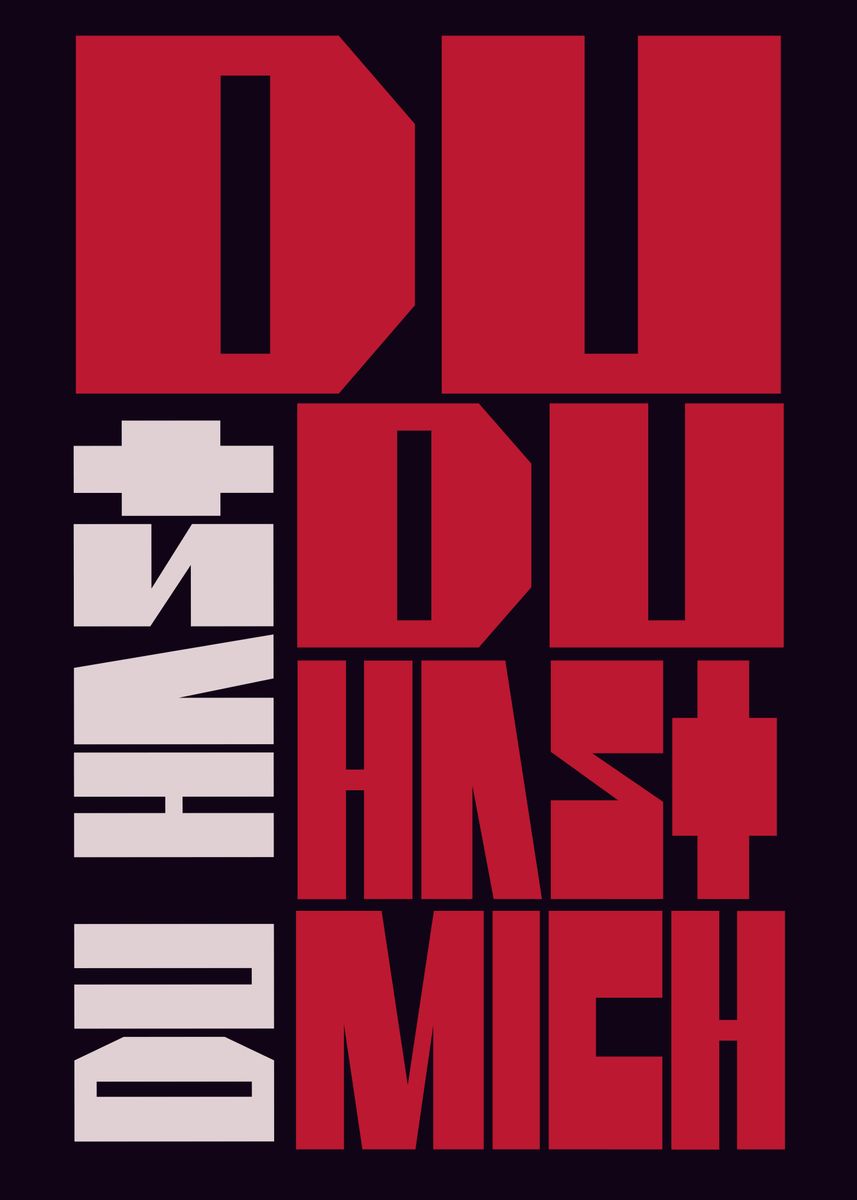 'Rammstein Du Hast Dark' Poster, picture, metal print, paint by Jarbe ...