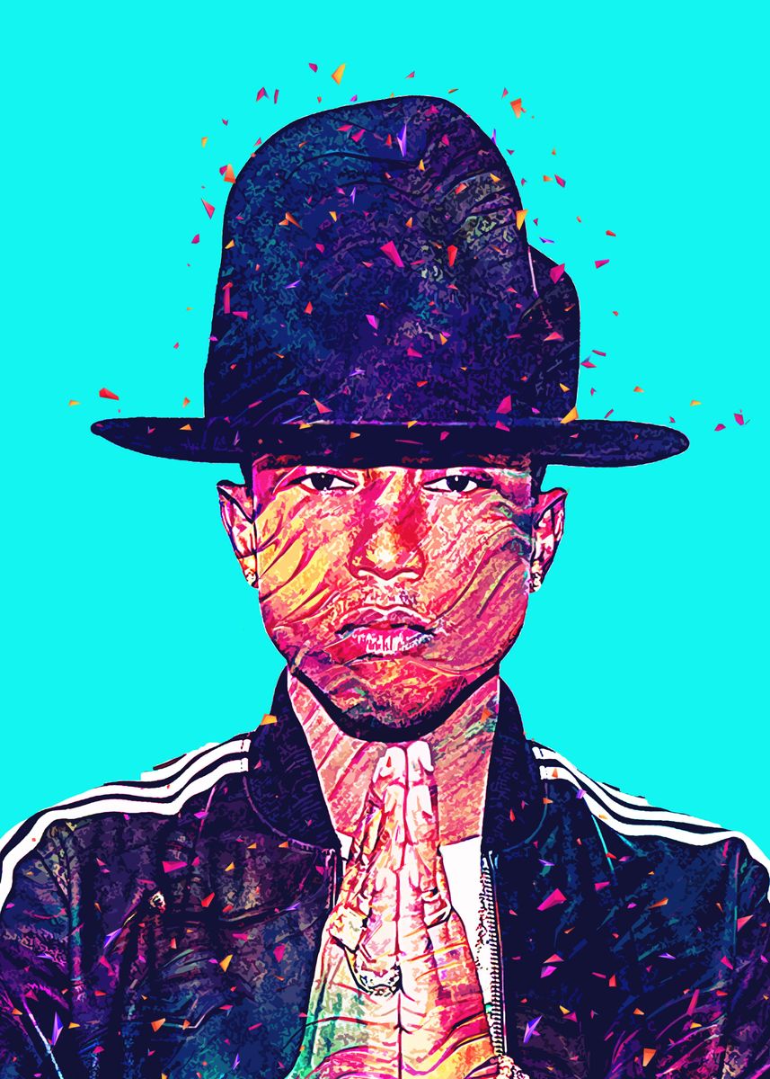 'Pharrell Funky Series' Poster, picture, metal print, paint by All You ...