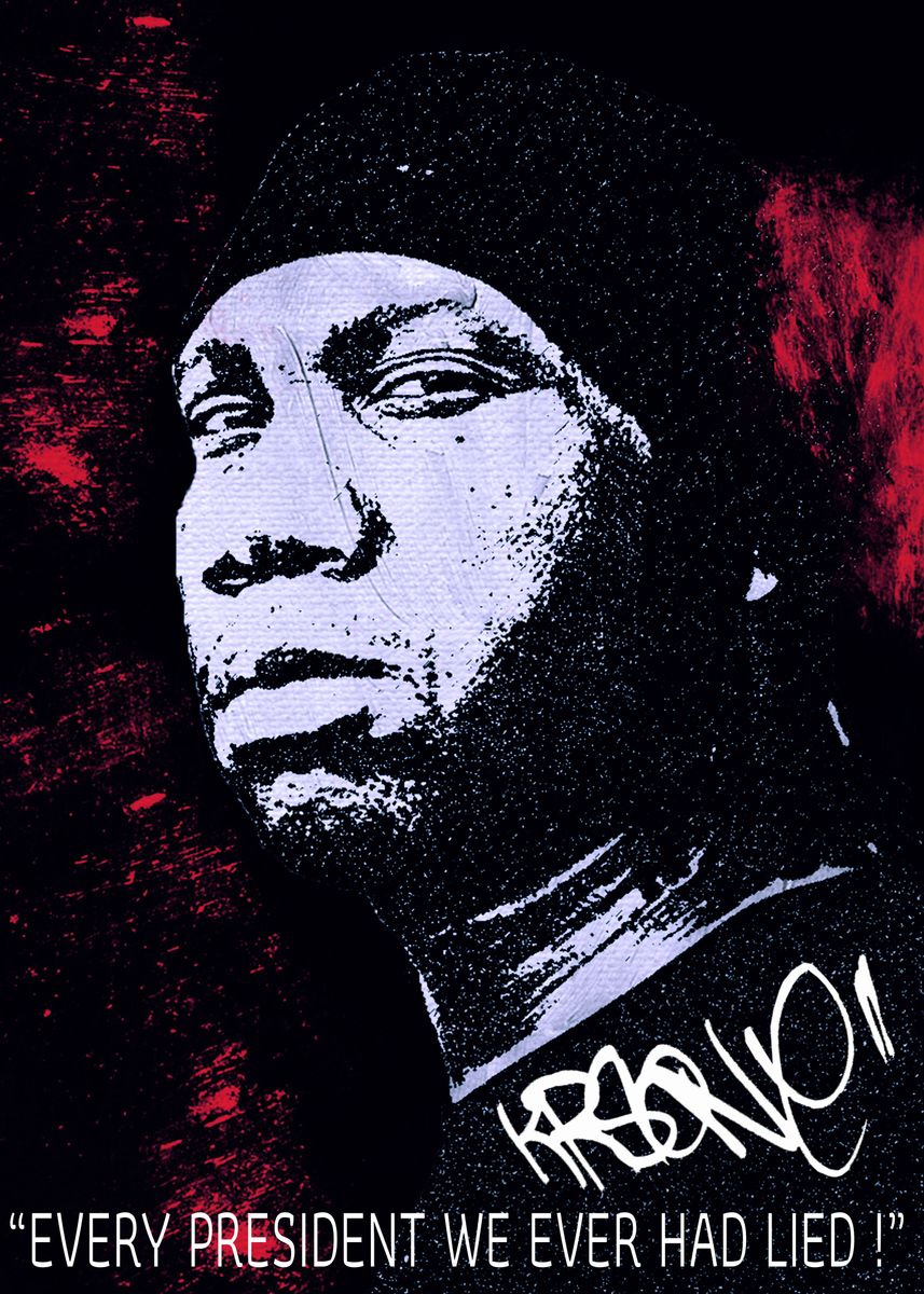 'KRS One' Poster, picture, metal print, paint by TI KI | Displate