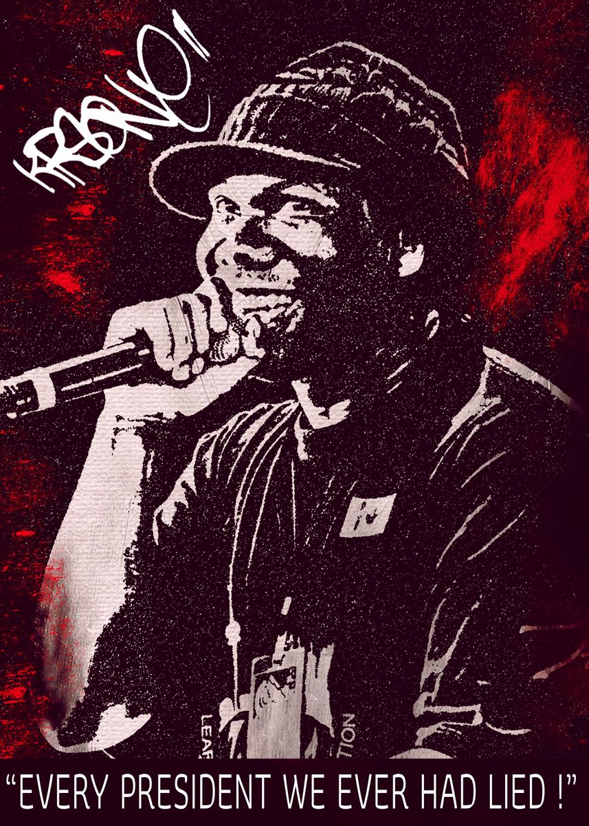 'KRS One' Poster, picture, metal print, paint by TI KI | Displate