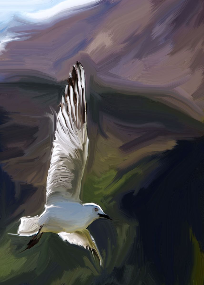 'White Bird' Poster, picture, metal print, paint by jack er | Displate