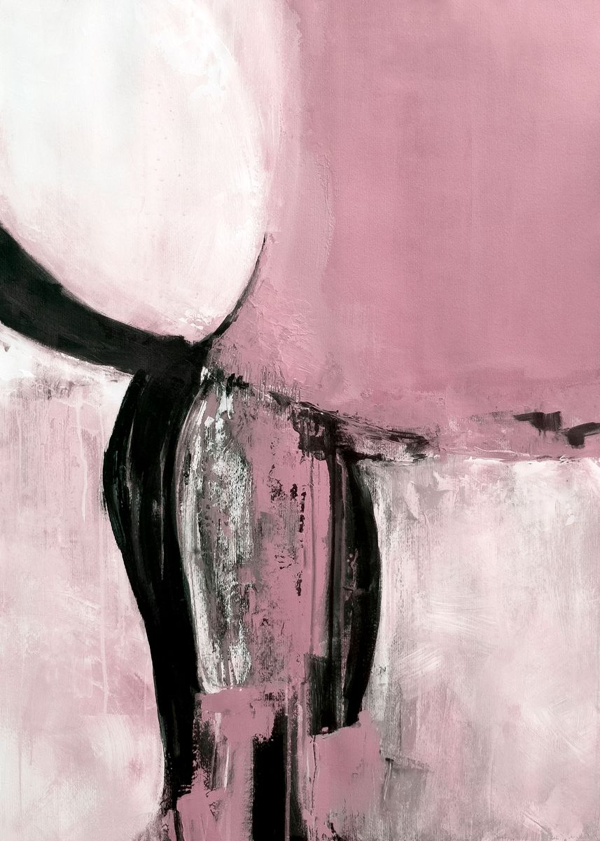 'pink abstract' Poster, picture, metal print, paint by Ela Szczepaniak ...