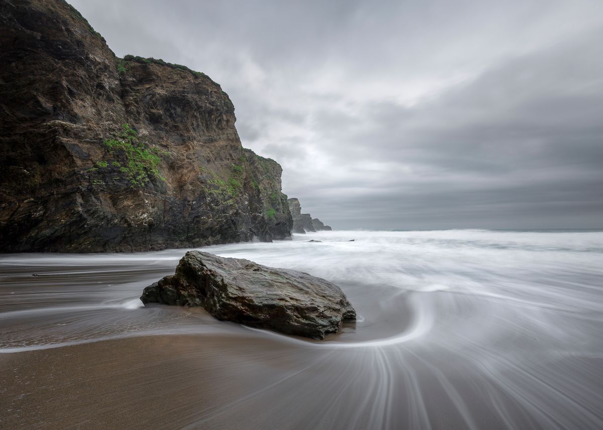 'Whipsiderry Beach Newquay' Poster by Mick Blakey | Displate