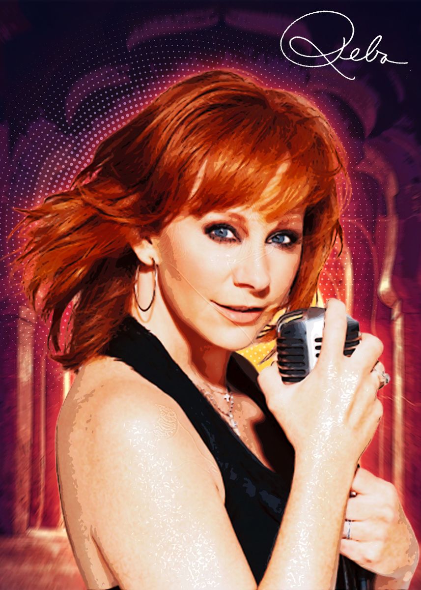 'Reba McEntire' Poster, picture, metal print, paint by Morton Gray ...