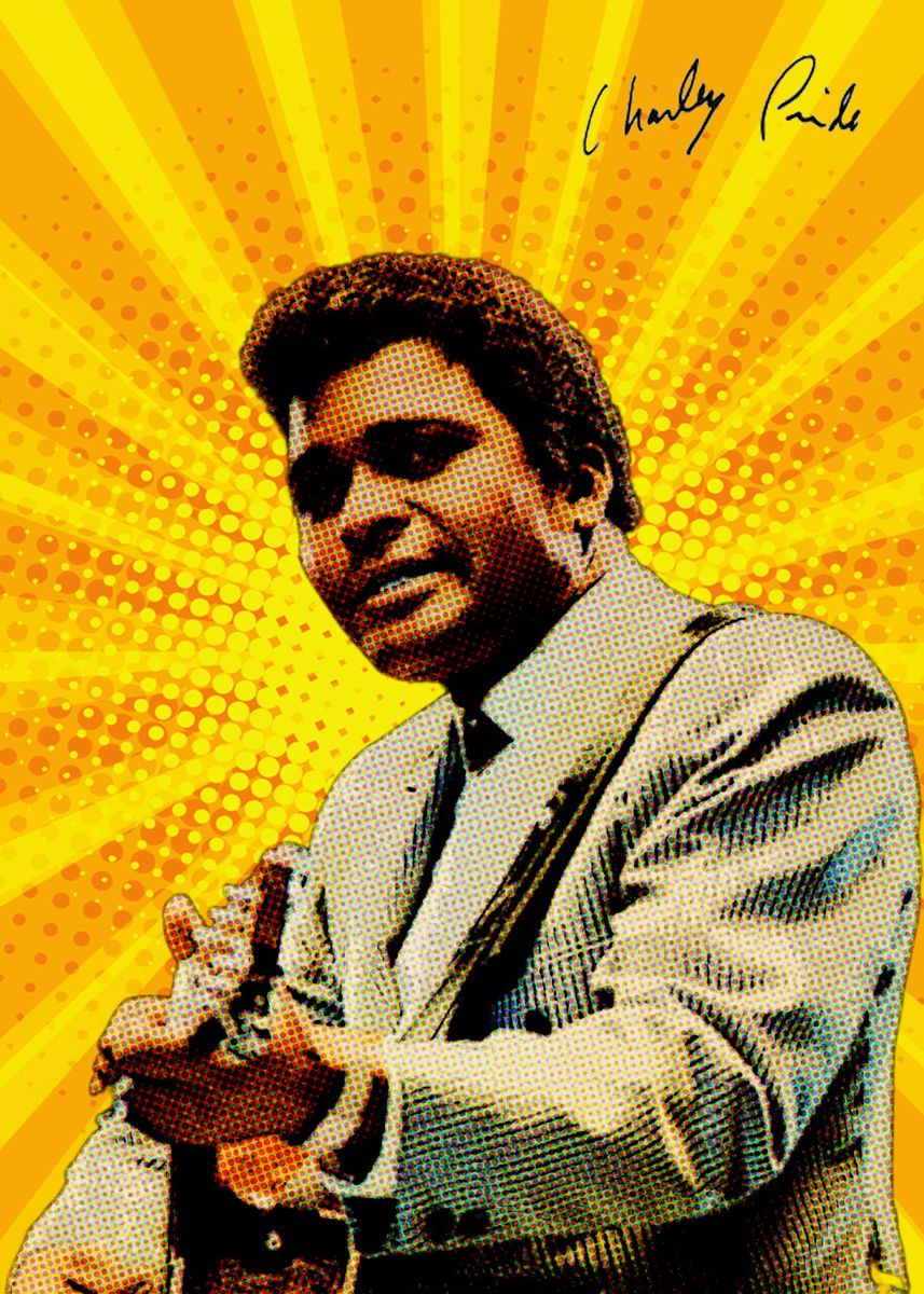 'Charley Pride' Poster, picture, metal print, paint by Patrick Watson ...