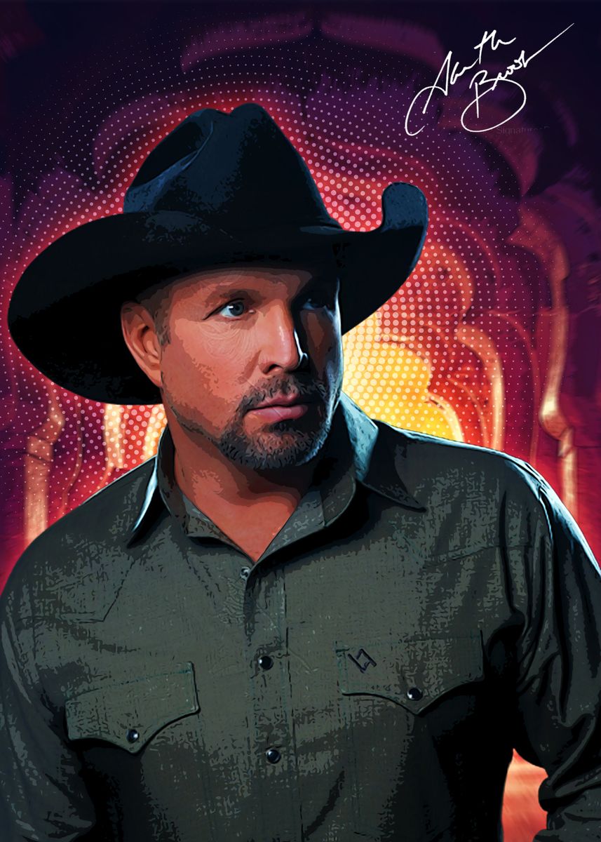 'Garth Brooks' Poster, picture, metal print, paint by Morton Gray ...