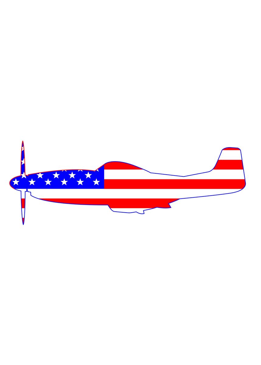 'Mustang USA WW2 Fighter ' Poster, picture, metal print, paint by ...
