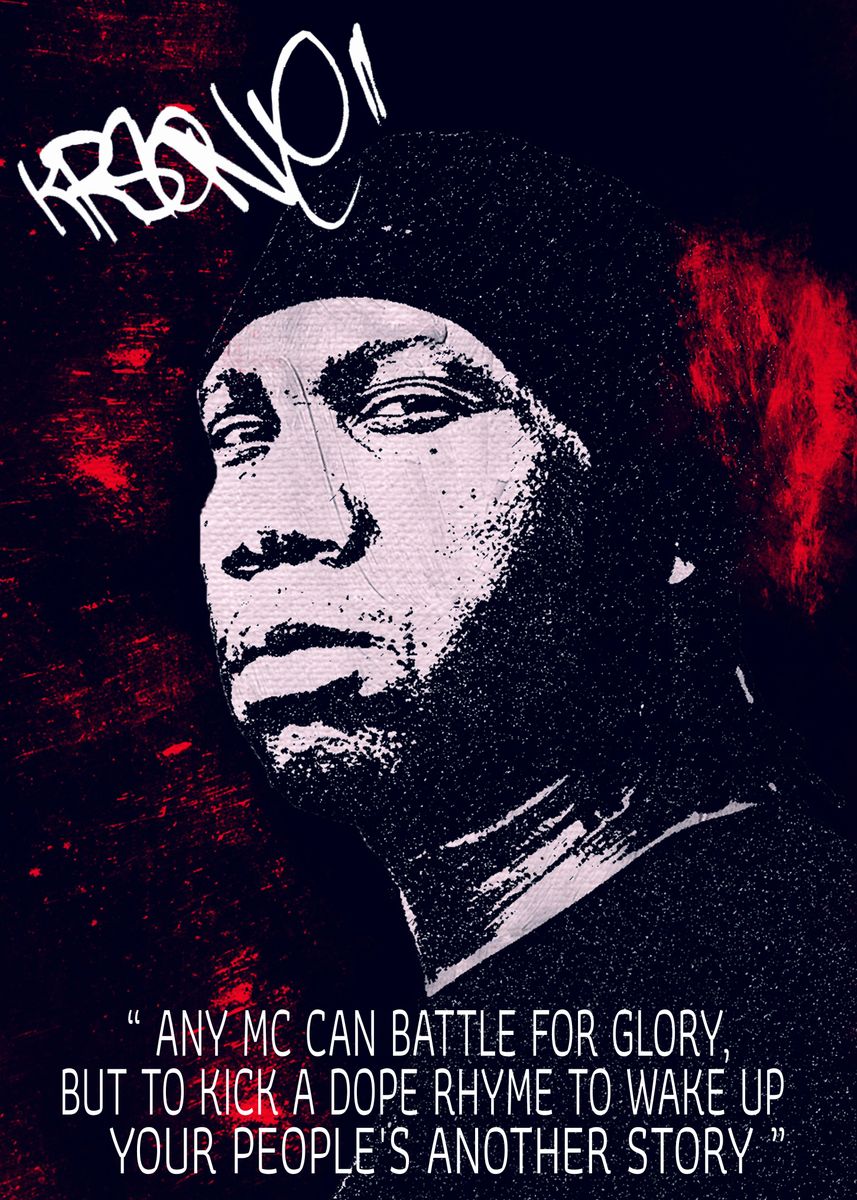 'KRS One' Poster, picture, metal print, paint by TI KI | Displate