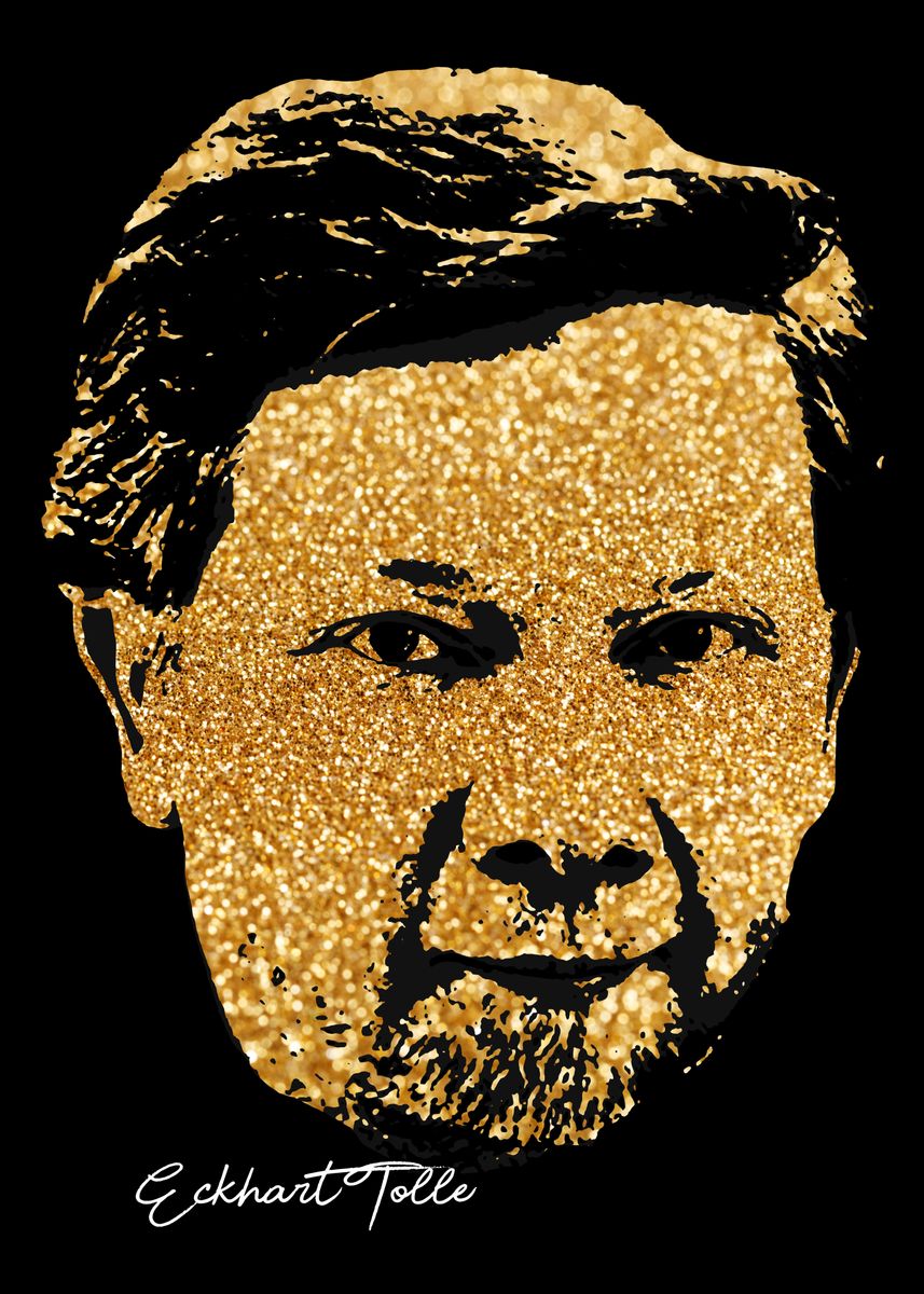 'Eckhart Tolle' Poster, picture, metal print, paint by Kitty Kit | Displate