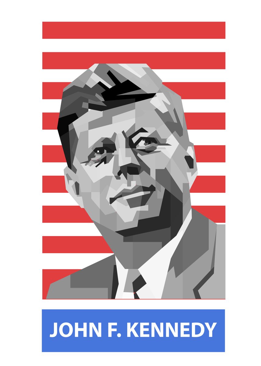 'President John F Kennedy' Poster, picture, metal print, paint by ...
