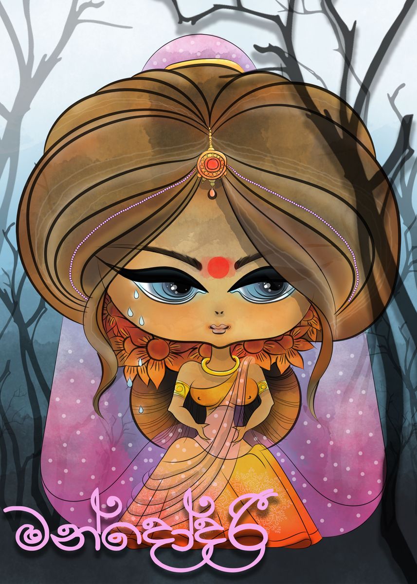 'MANDODARI' Poster by Imashi Opatha | Displate