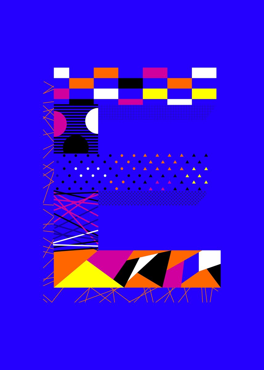 'Abstract E' Poster by Girivarshan Balasubramanian | Displate