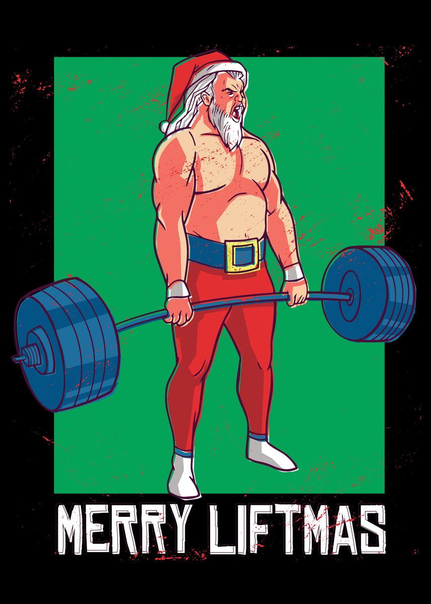 'Merry Liftmas ' Poster, picture, metal print, paint by Wonderful Dream ...