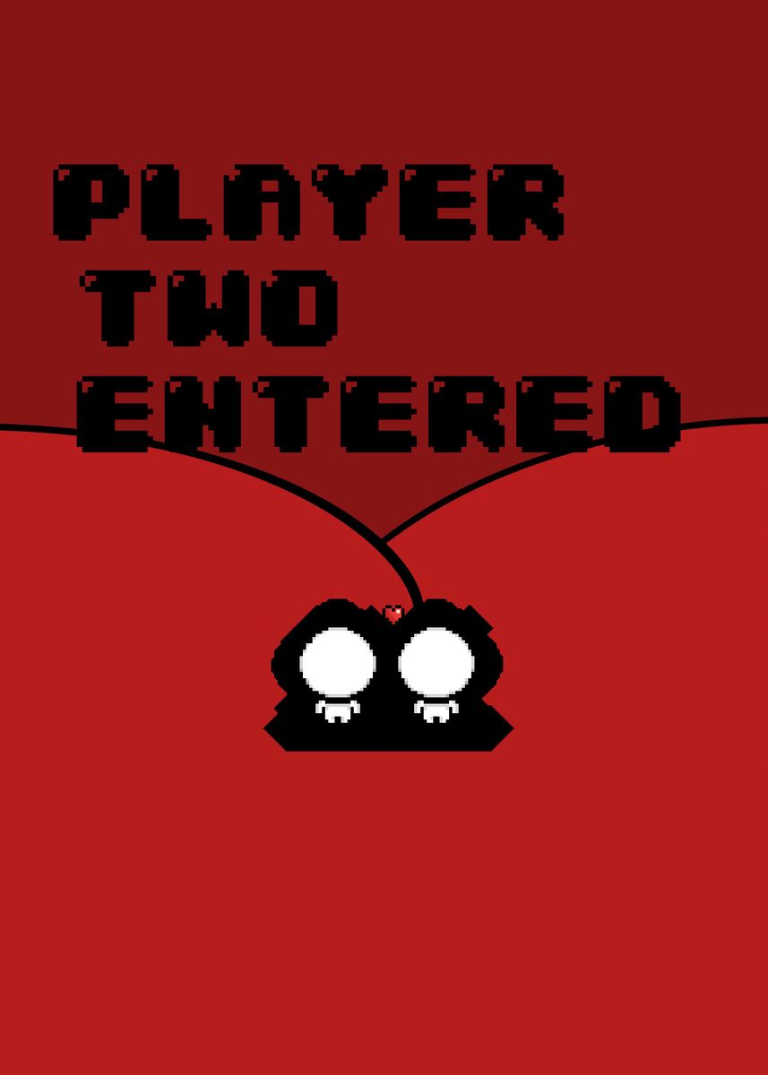 'Player Two Entered' Poster, picture, metal print, paint by Inattentive ...