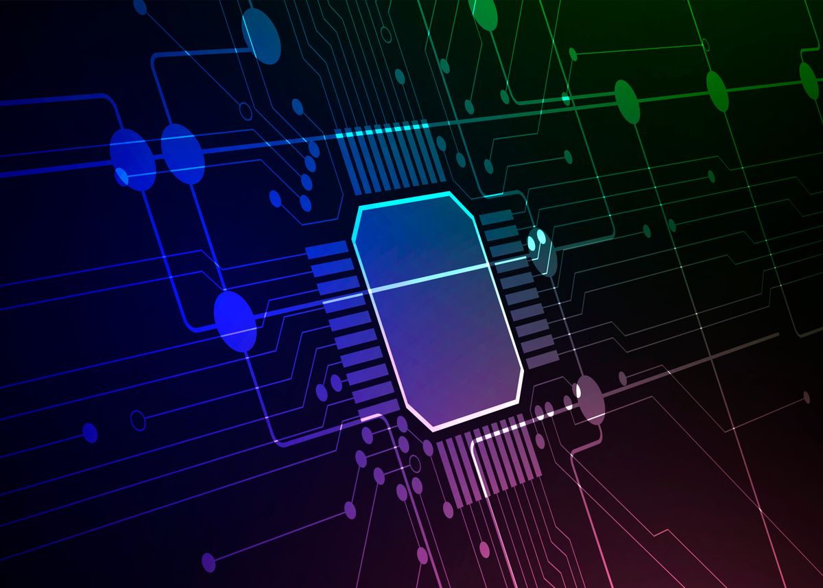 'circuit technology' Poster by Vs 1489 | Displate