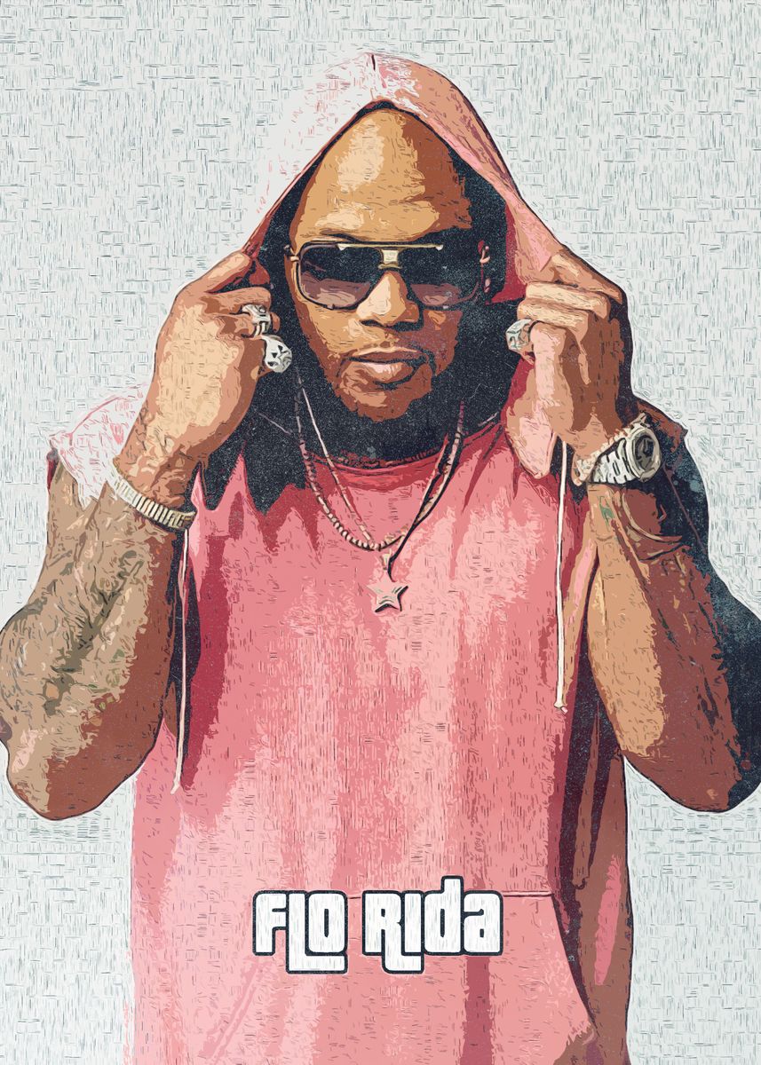 'Flo Rida' Poster, picture, metal print, paint by Dillon Holden | Displate