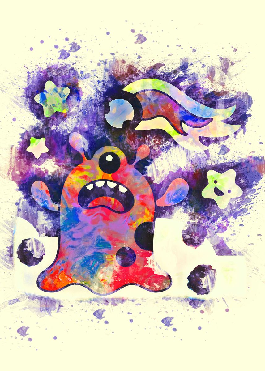 'outer space monster ' Poster, picture, metal print, paint by Lailanie ...