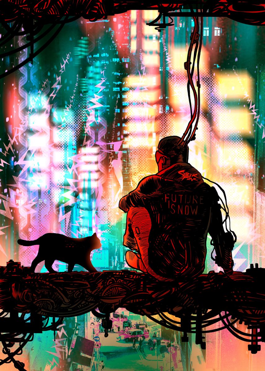 'Future is now' Poster, picture, metal print, paint by Mr Jackpots ...