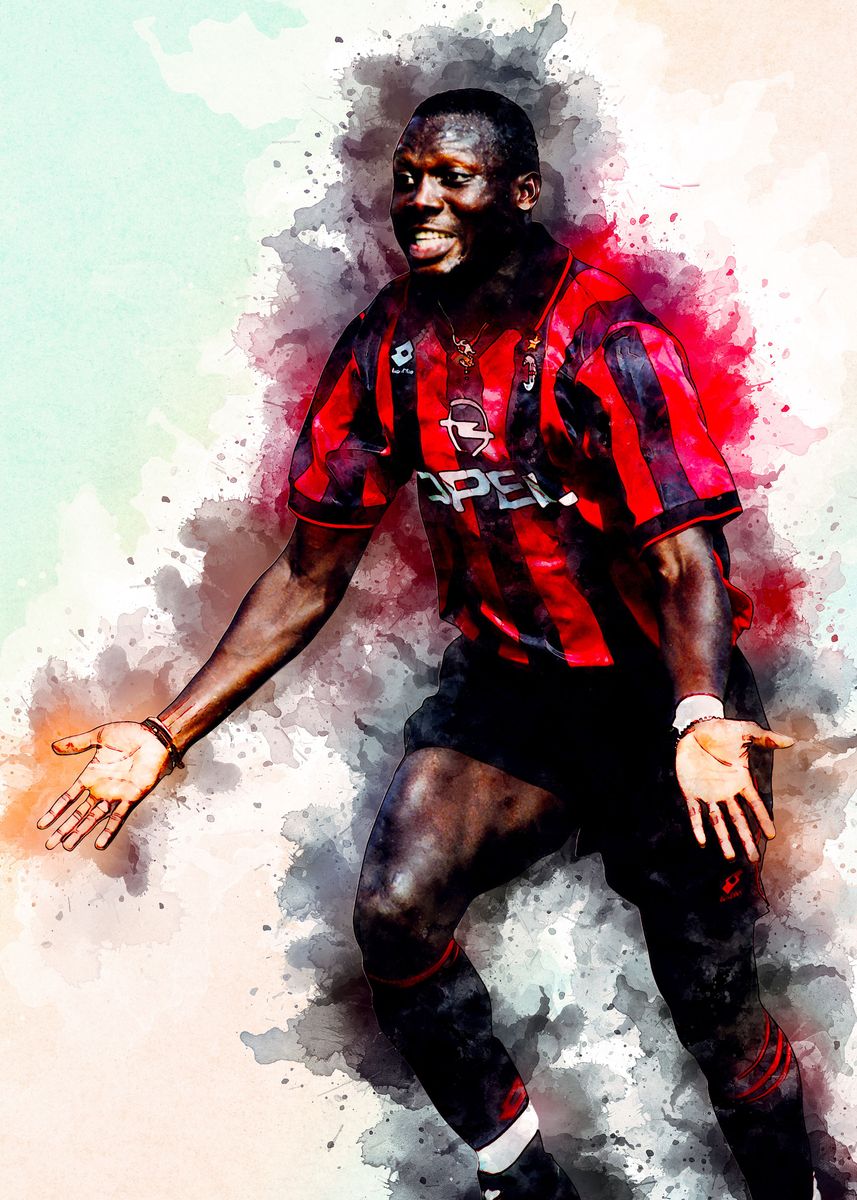 'George Weah' Poster, picture, metal print, paint by MIKHA ART | Displate