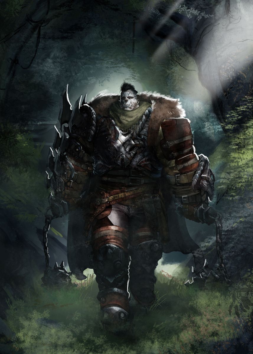 'The Gray Orc' Poster, picture, metal print, paint by Frost Llamzon ...