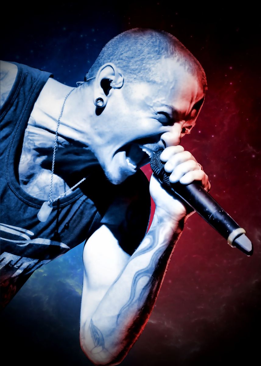 'Chester Bennington' Poster, picture, metal print, paint by Miracle ...