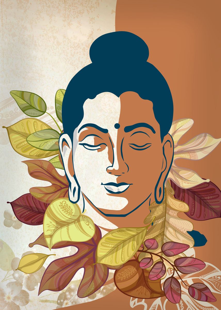 'Buddha Face Artwork' Poster by PhucLac Inner Peace Art | Displate
