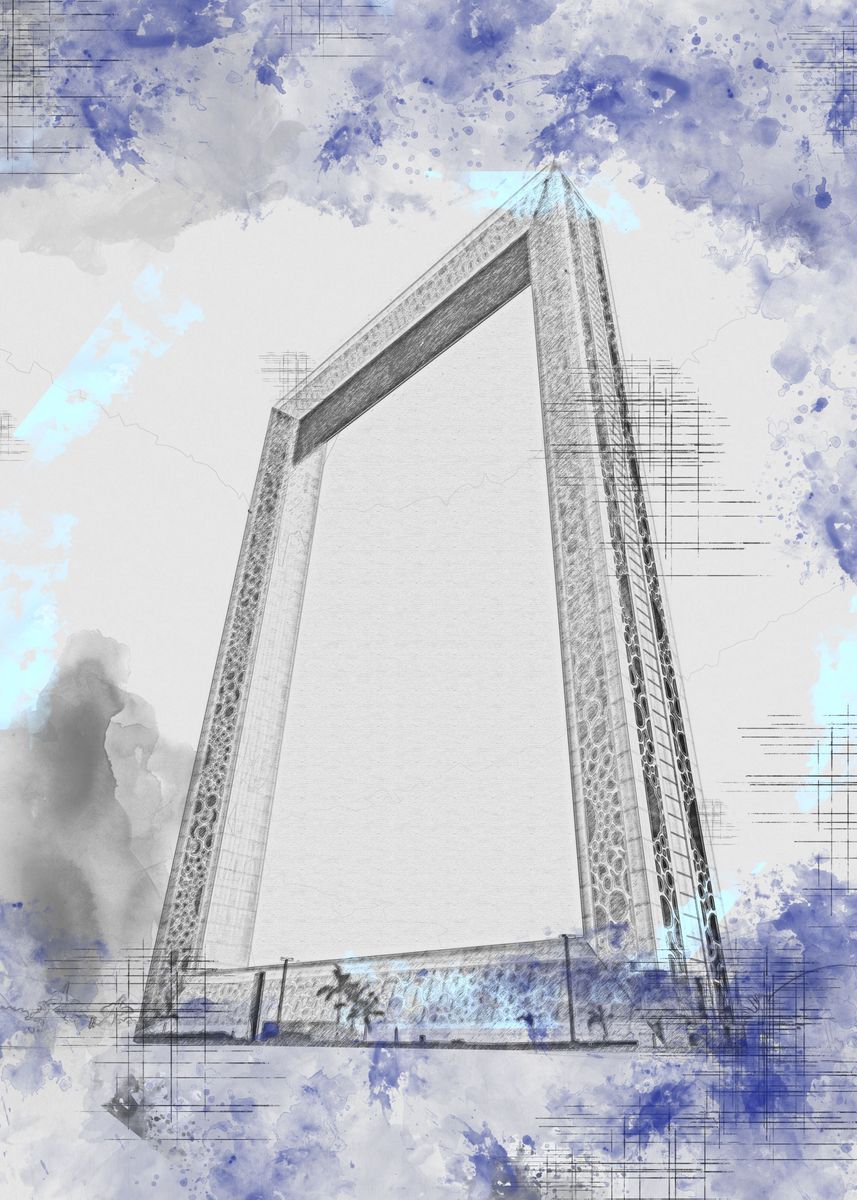 'Dubai frame' Poster, picture, metal print, paint by Lailanie | Displate