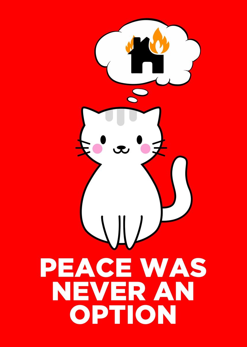 'No Peace' Poster, picture, metal print, paint by funk punk | Displate