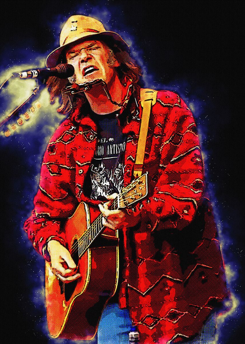 'Spirit of Neil Young' Poster, picture, metal print, paint by The ...