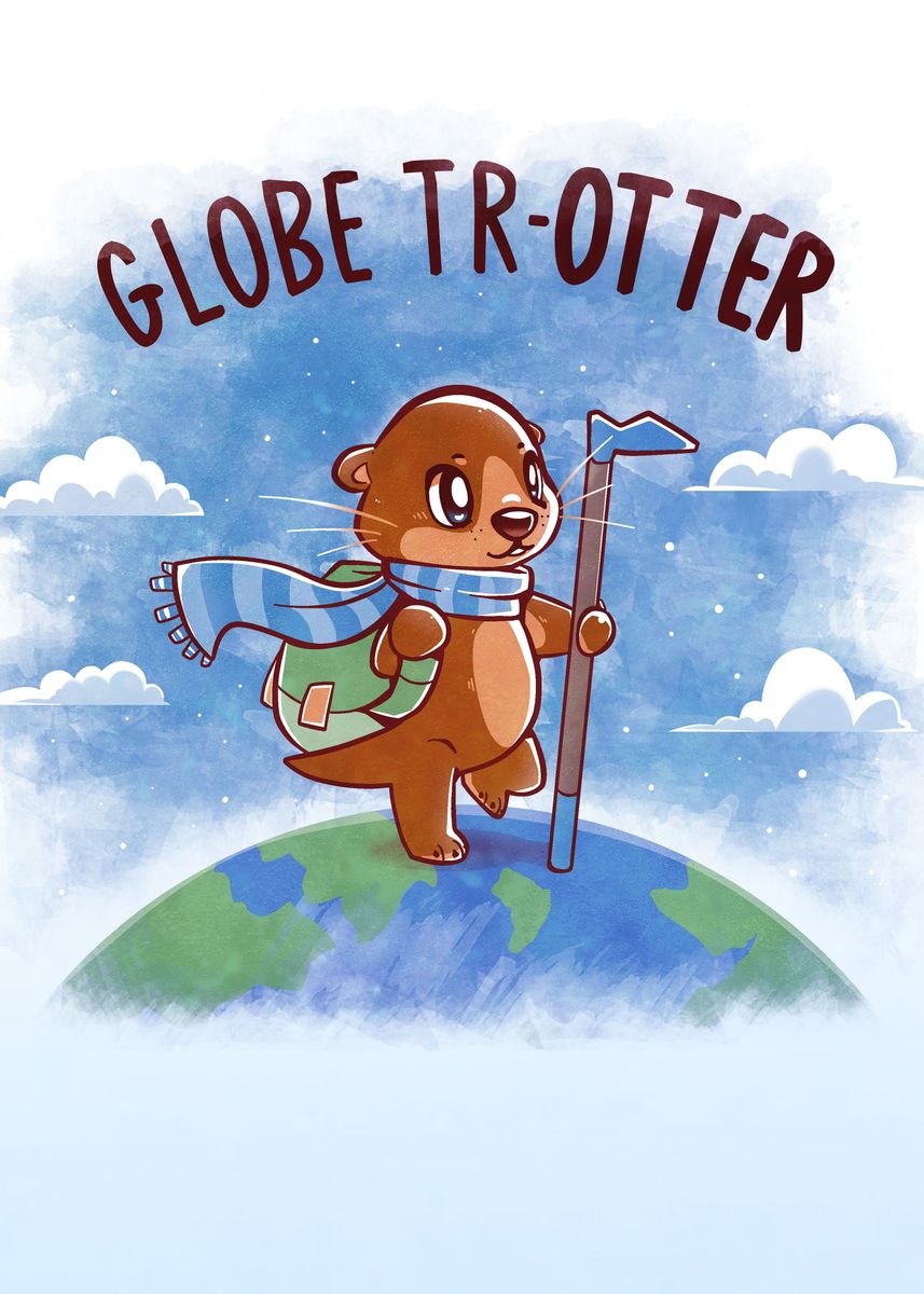 'Globe TrOTTER' Poster, picture, metal print, paint by Sarah Richford ...