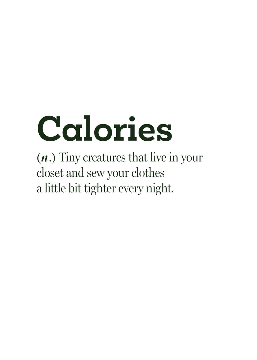 'Calories' Poster by Mr Jackpots | Displate