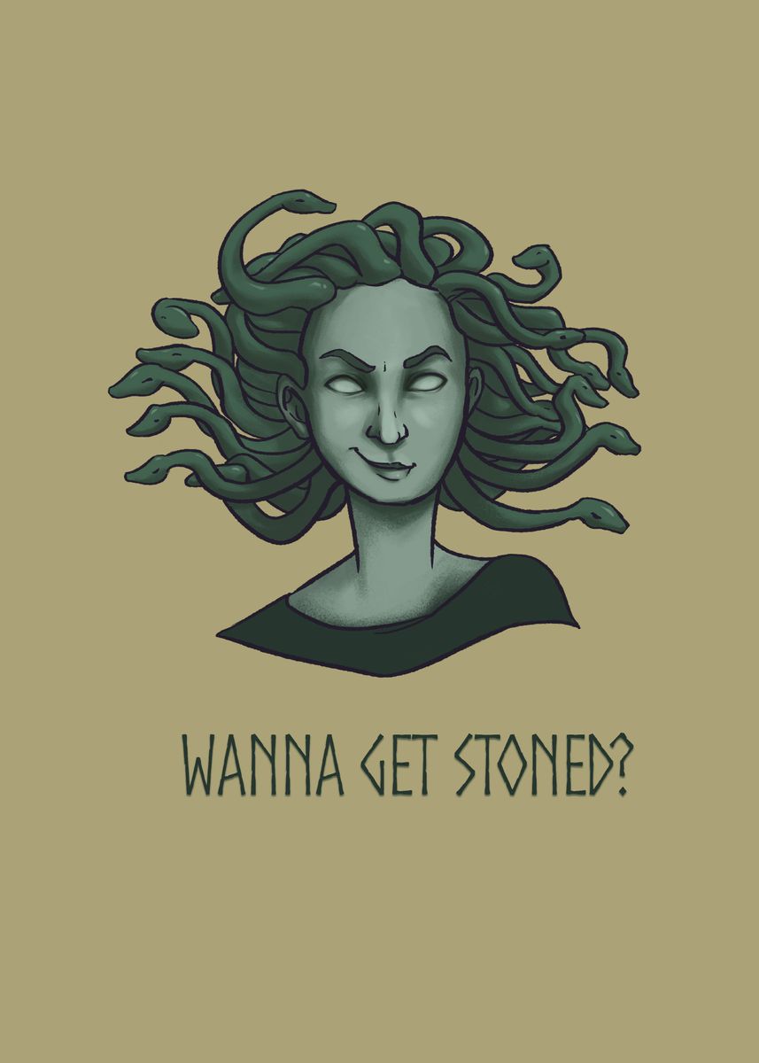'Wanna Get Stoned' Poster, picture, metal print, paint by Jessica Ferry ...