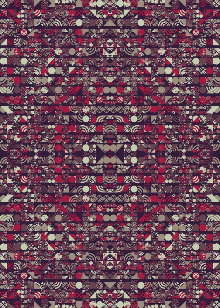 'Abstract Symbols Pattern G' Poster by Iurii Vlasenko | Displate