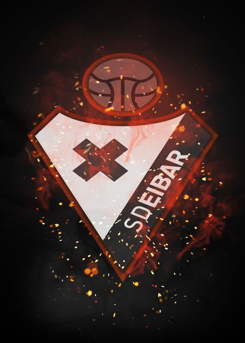 'SD Eibar' Poster, picture, metal print, paint by MarjorieC Newlin ...