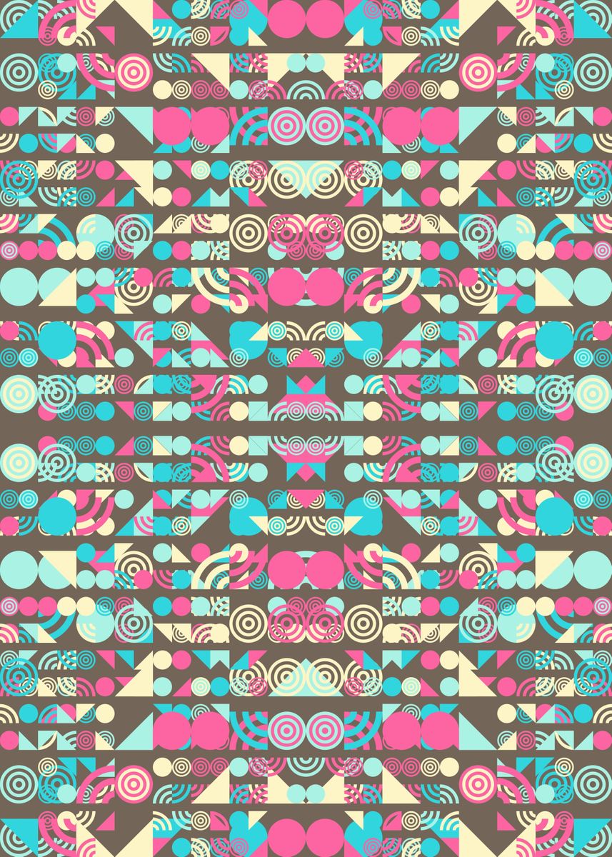 'Abstract Symbols Pattern G' Poster by Iurii Vlasenko | Displate