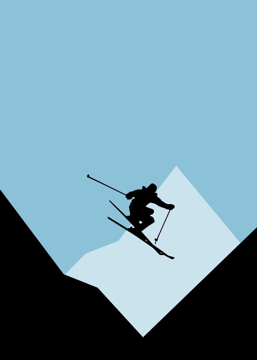 'Skiing Skier Outdoor ' Poster, picture, metal print, paint by Giovanni ...