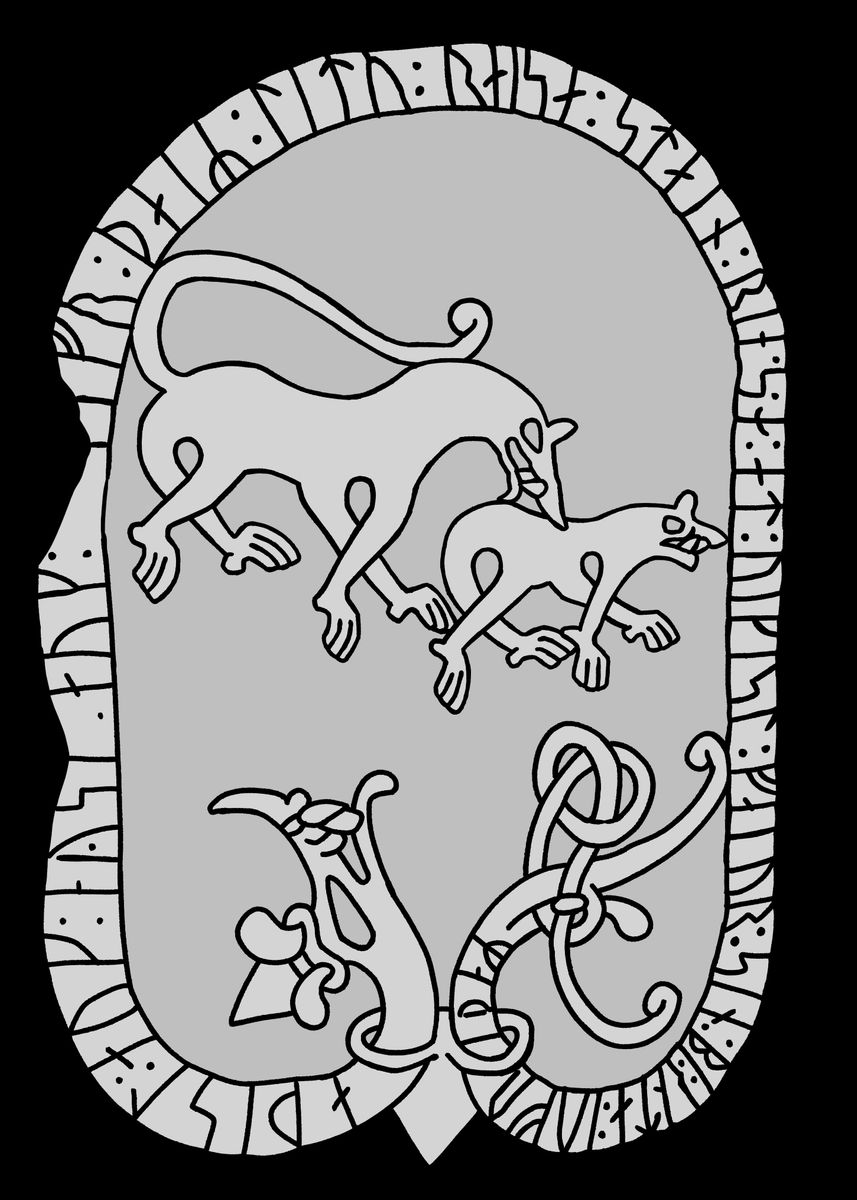 'Rune Animals' Poster, picture, metal print, paint by Norna ...