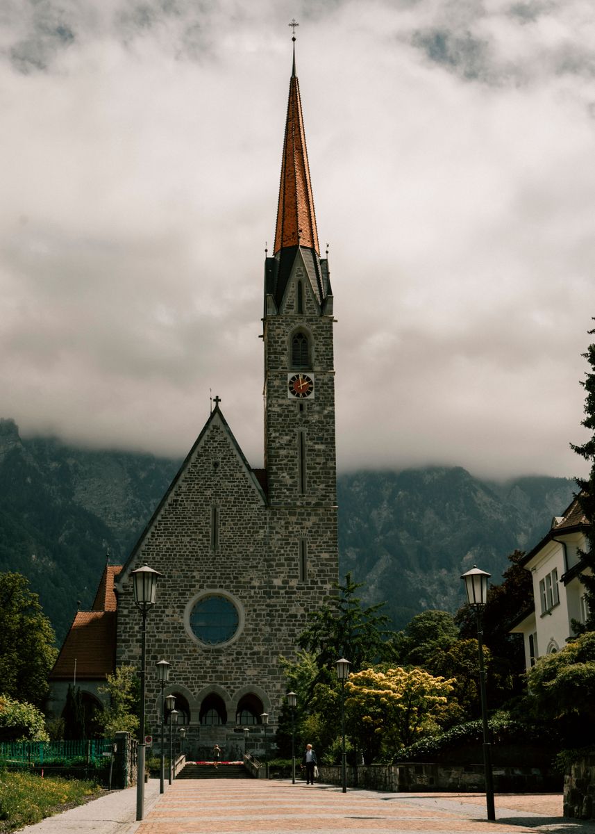 'Architecture of Schaan ' Poster, picture, metal print, paint by Laura ...