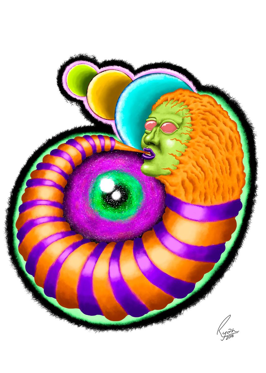 'Alien Spit Cosmo' Poster by Ryan Siqueira | Displate