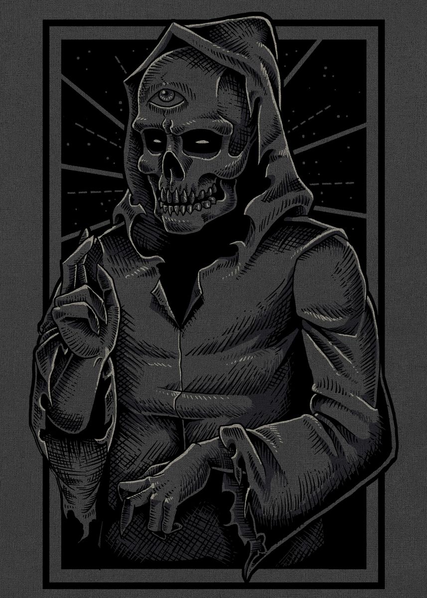 'Reaper ' Poster, picture, metal print, paint by Derek Leo | Displate